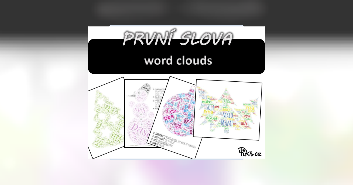PRVNÍ SLOVA - word clouds - vánoční verze | Učitelnice