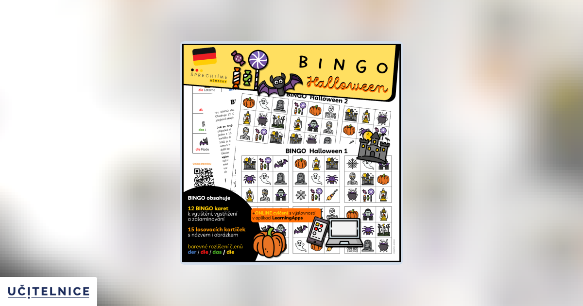 BINGO k tématu HALLOWEEN | Učitelnice