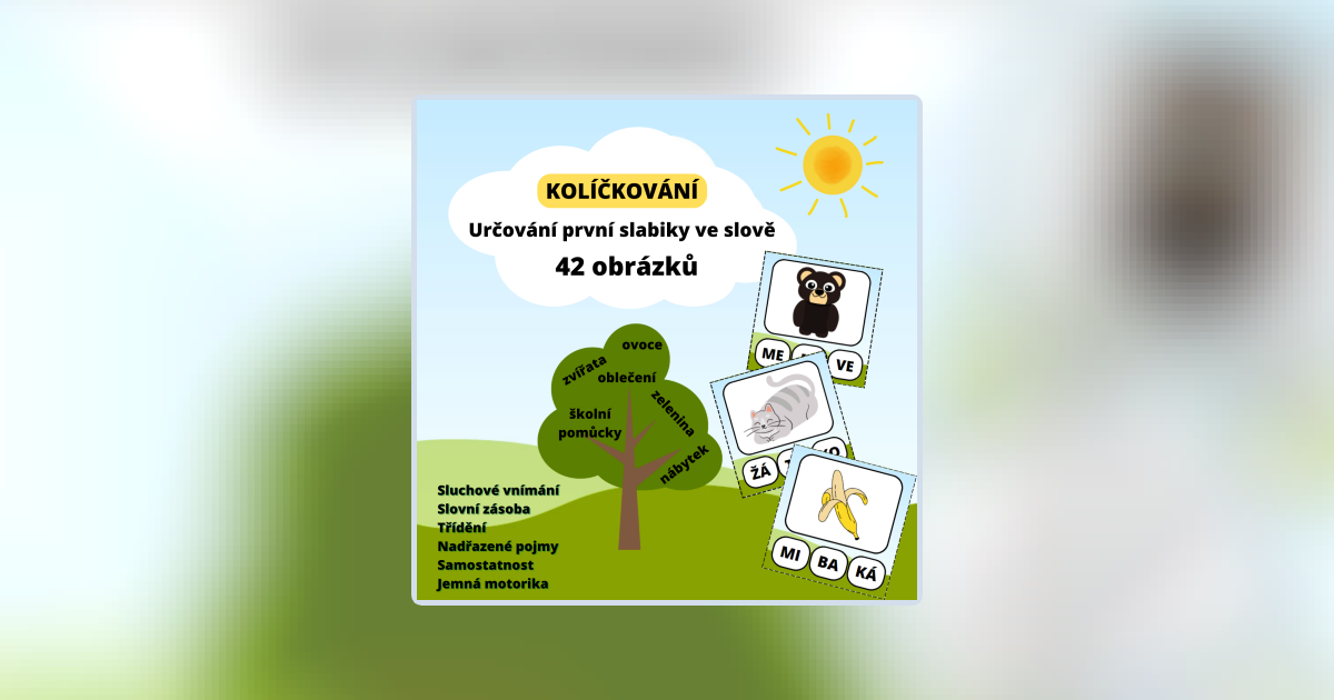 KOLÍČKOVÁNÍ - první slabika ve slově | Učitelnice