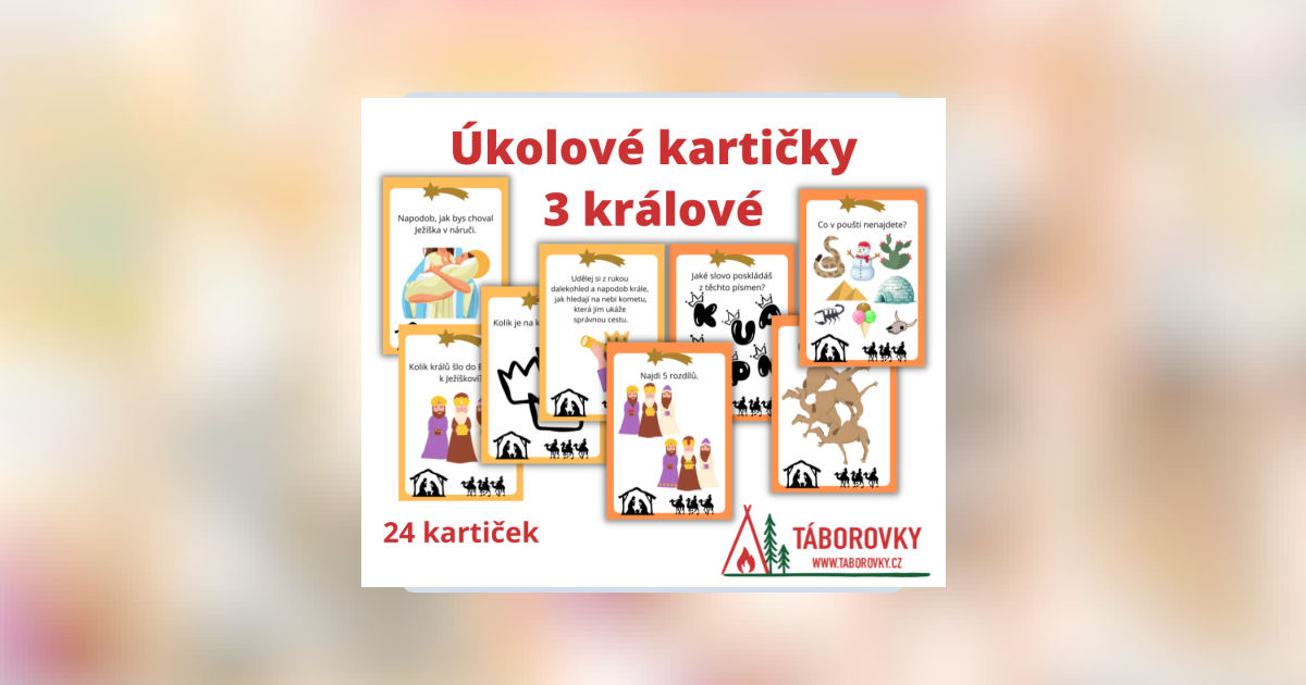 Úkolové kartičky 3 králové | Učitelnice