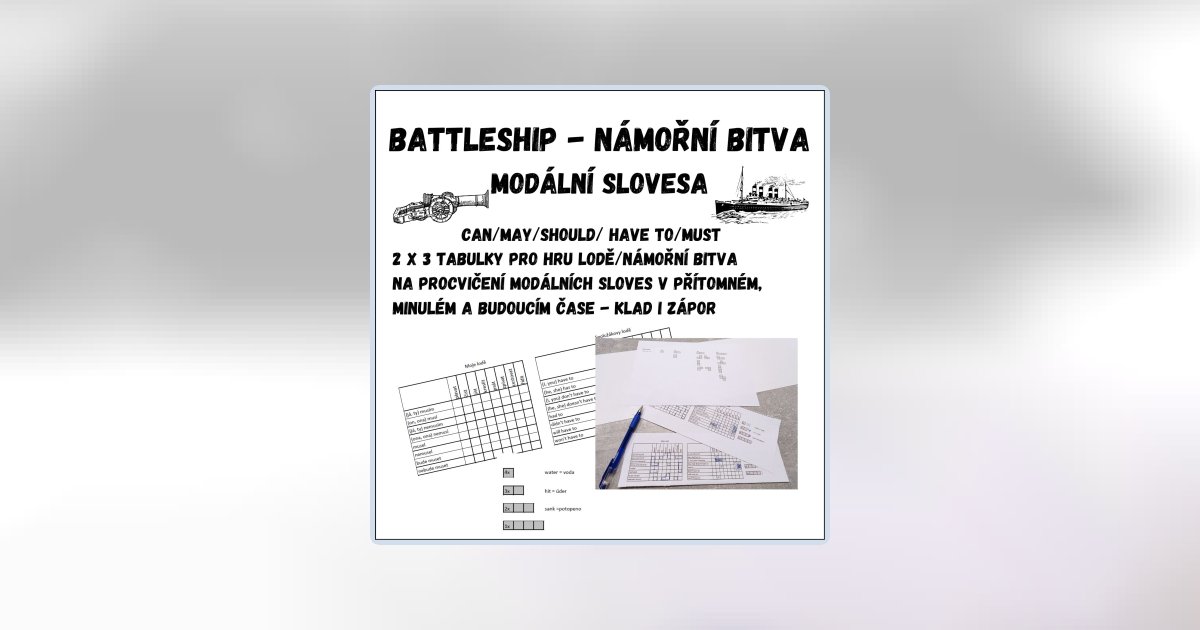 Ships - modal verbs | Učitelnice