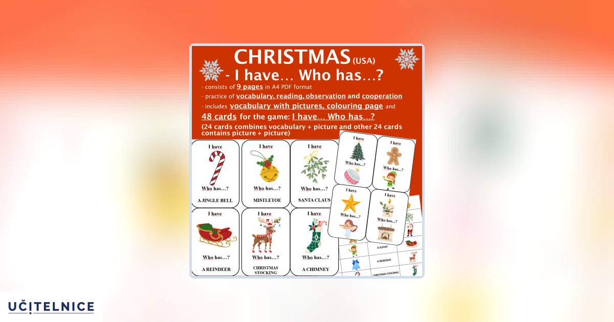 Christmas - I have Who has | Učitelnice