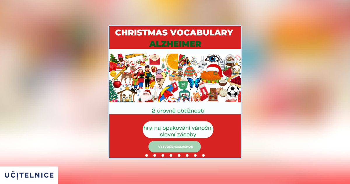 Christmas Vocabulary Game - Alzheimer | Učitelnice