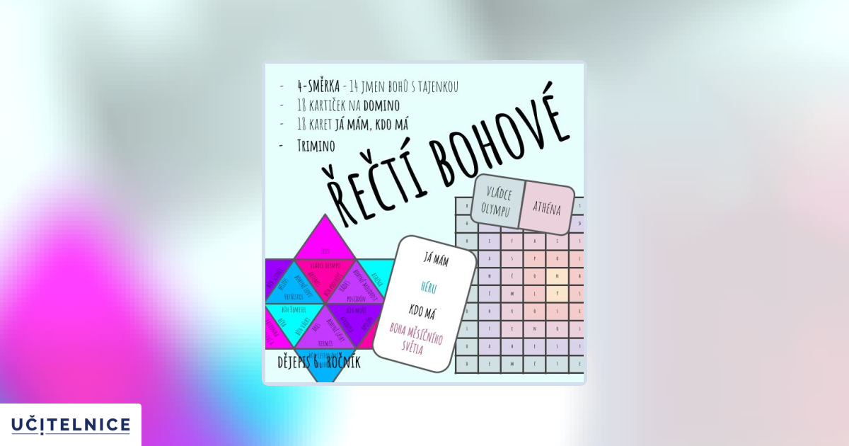 Řečtí bohové | Učitelnice