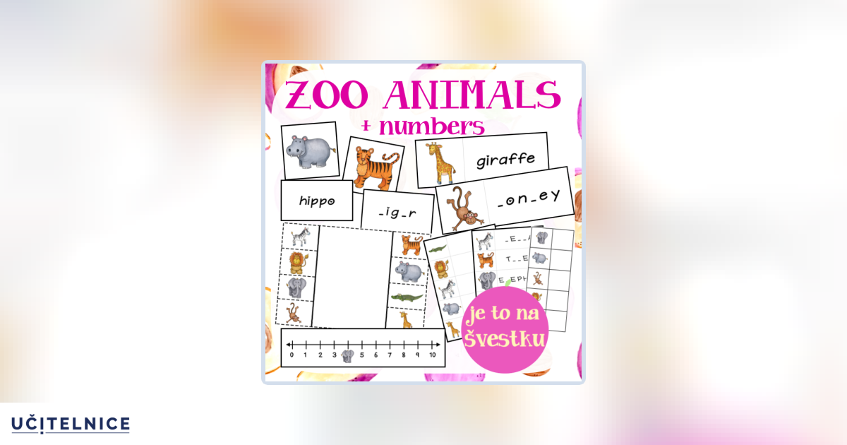 ZOO animals + numbers | Učitelnice