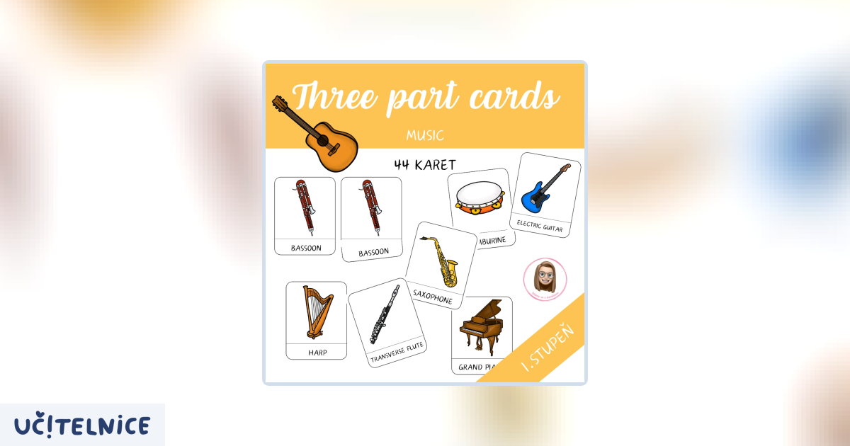 MUSIC - three part cards | Učitelnice