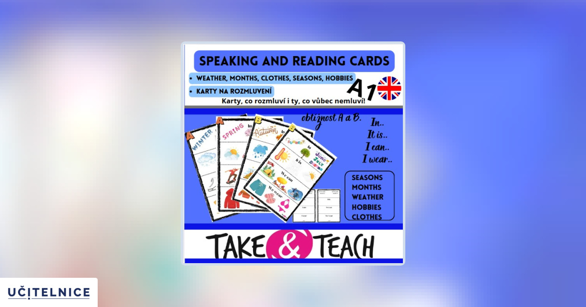 SPEAKING AND READING CARDS A1 - weather, months, clothes, activities ...