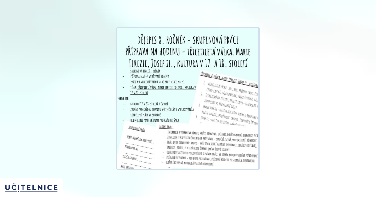 Třicetiletá válka, Marie Terezie, Josef ll., Kultura v 17. a 18 ...