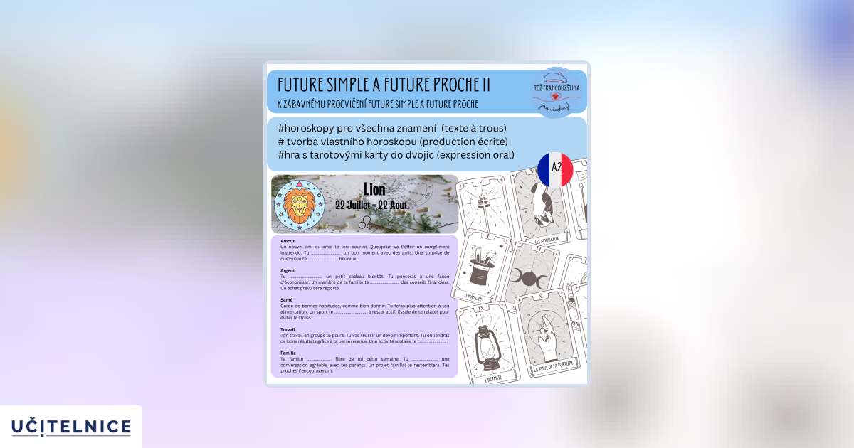 Future simple. Future proche II. | Učitelnice