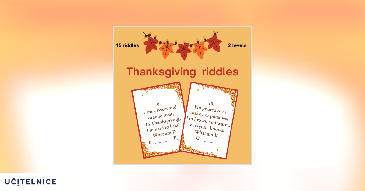 Thanksgiving riddles | Učitelnice