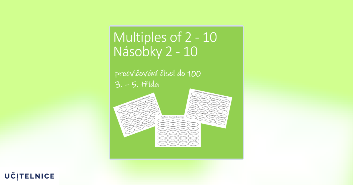 Multiples of 2 - 10 / Násobky 2 - 10 | Učitelnice