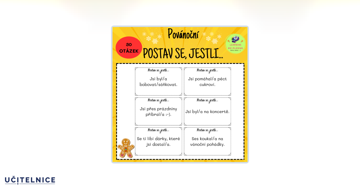 POVÁNOČNÍ "POSTAV SE, JESTLI..." | Učitelnice