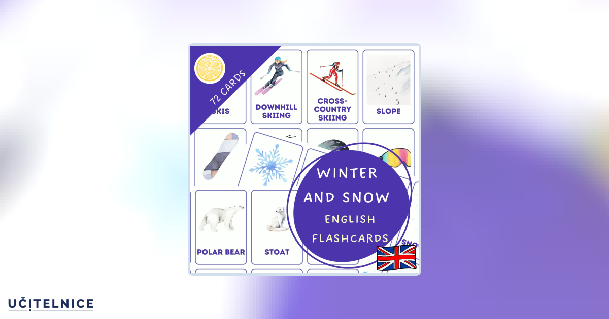 WINTER AND SNOW | English flashcards | obrázkové kartičky v angličtině ...