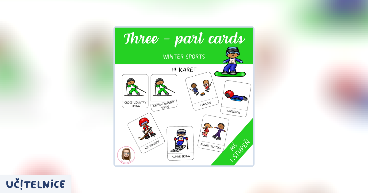 WINTER SPORTS - Three-part cards | Učitelnice
