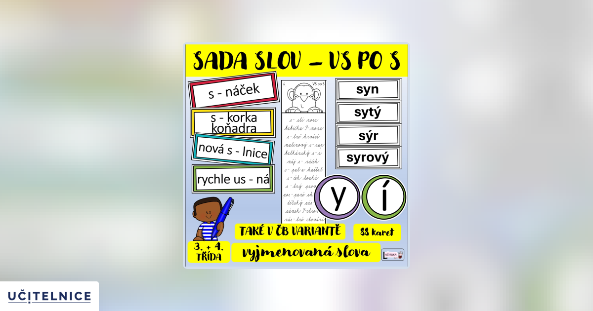 Sada slov - vyjmenovaná slova po S | Učitelnice