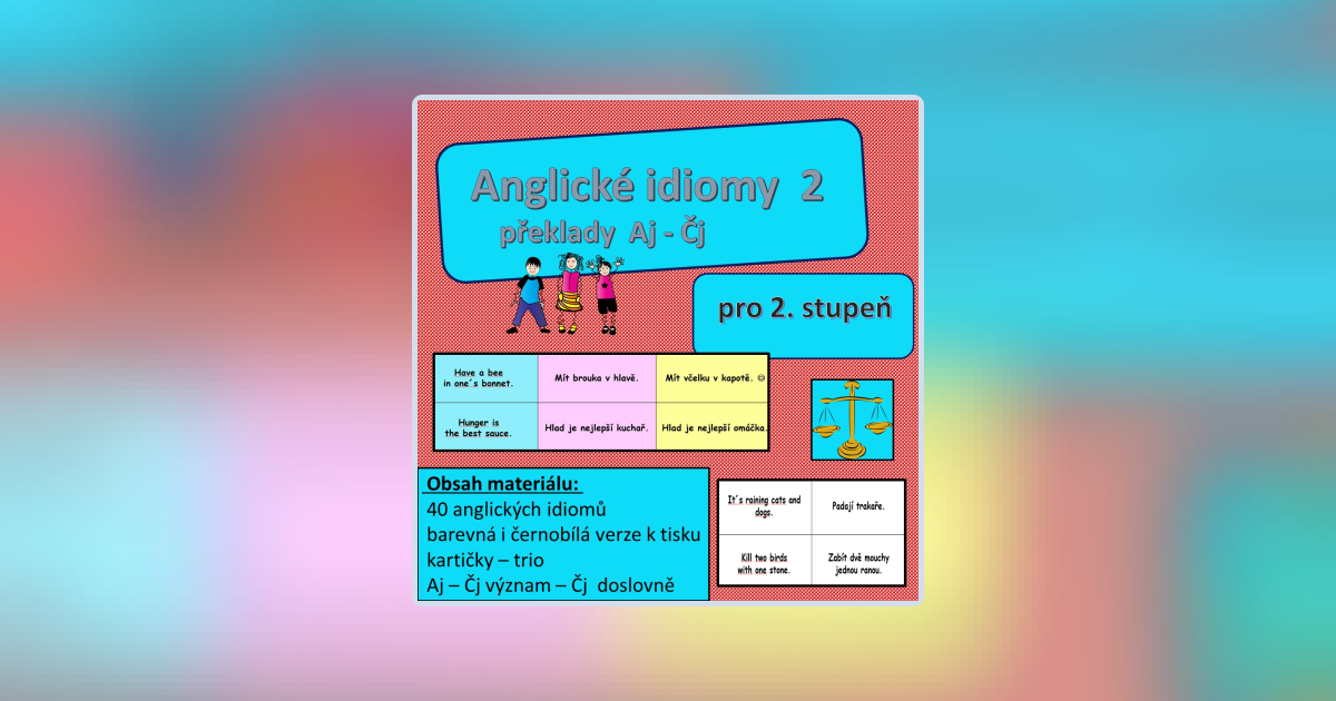 Anglické idiomy 2 | Učitelnice