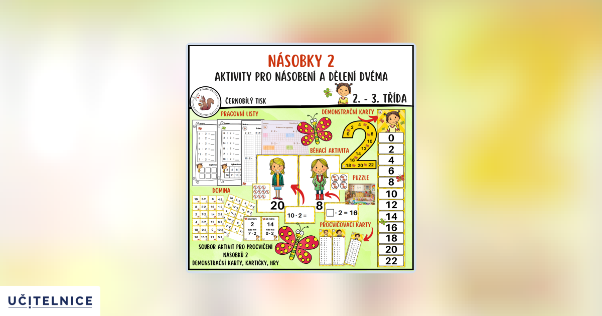 Násobky 2 - malá násobilka | Učitelnice
