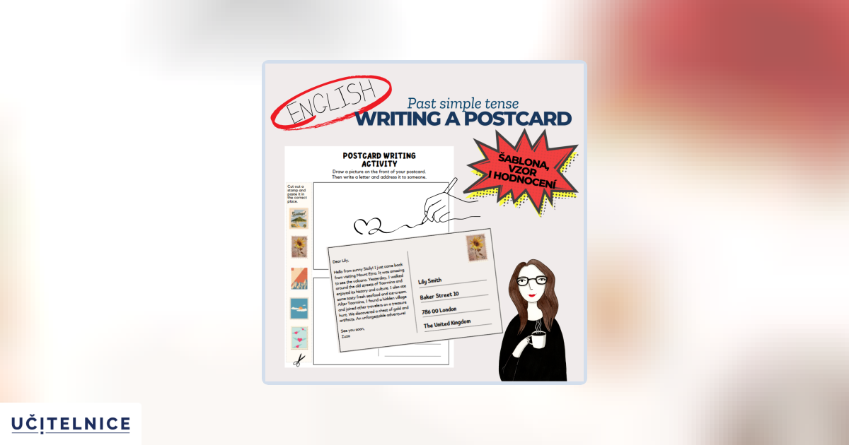 Writing a postcard - past simple practice | Učitelnice