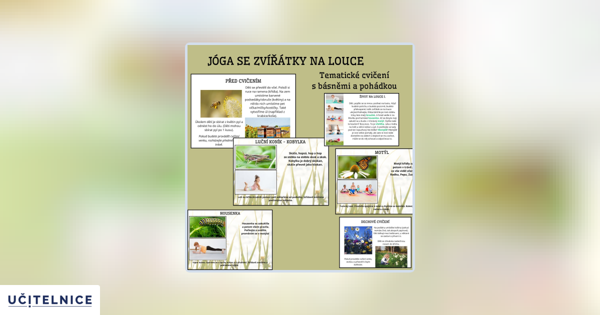 Jóga se zvířátky na louce | Učitelnice