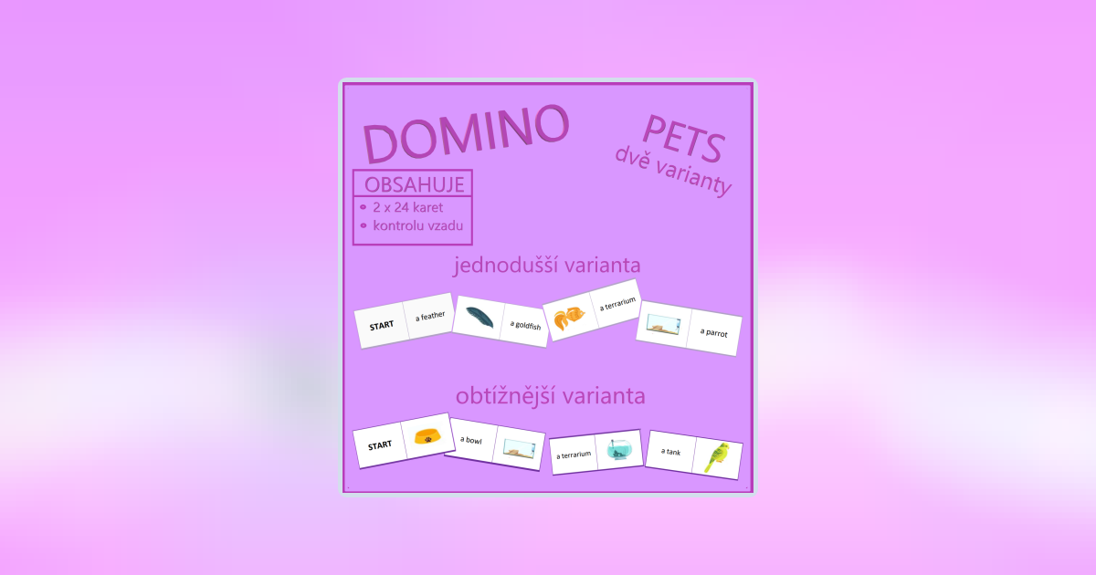 DOMINO – pets – dvě varianty | Učitelnice