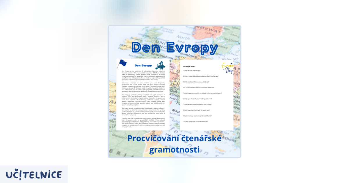 Den Evropy | Učitelnice