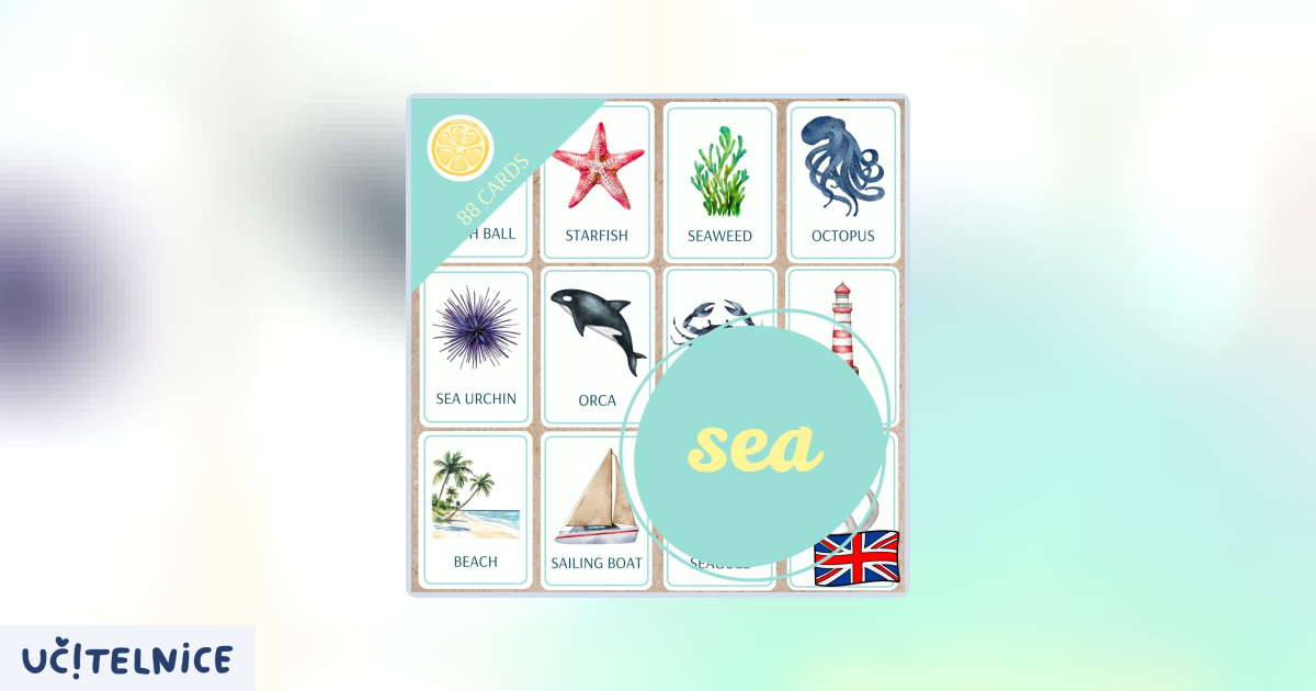 SEA | English flashcards | anglické obrázkové karty | Učitelnice