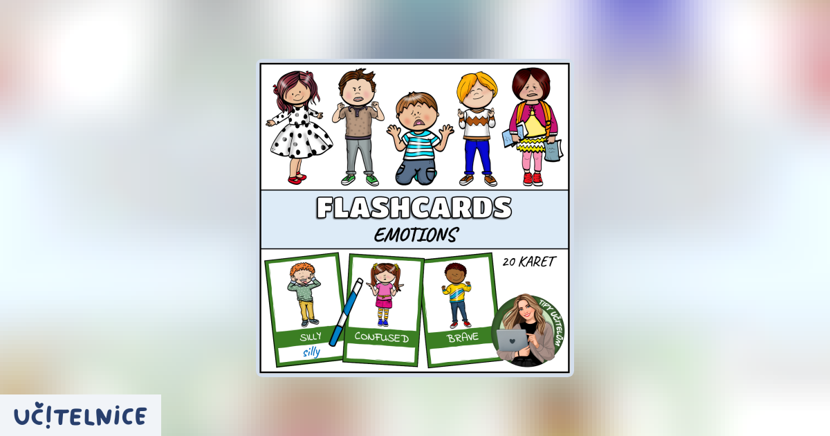 Flashcards - emotions (emoce) | Učitelnice