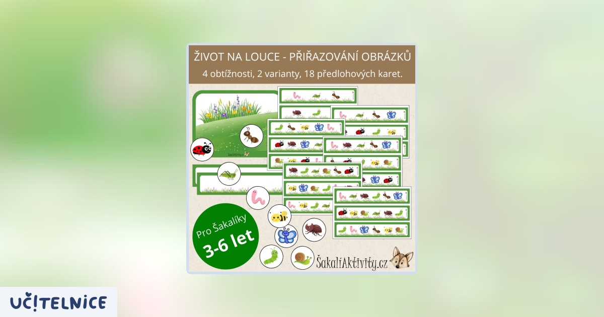 ŽIVOT NA LOUCE - přiřazování obrázků | Učitelnice