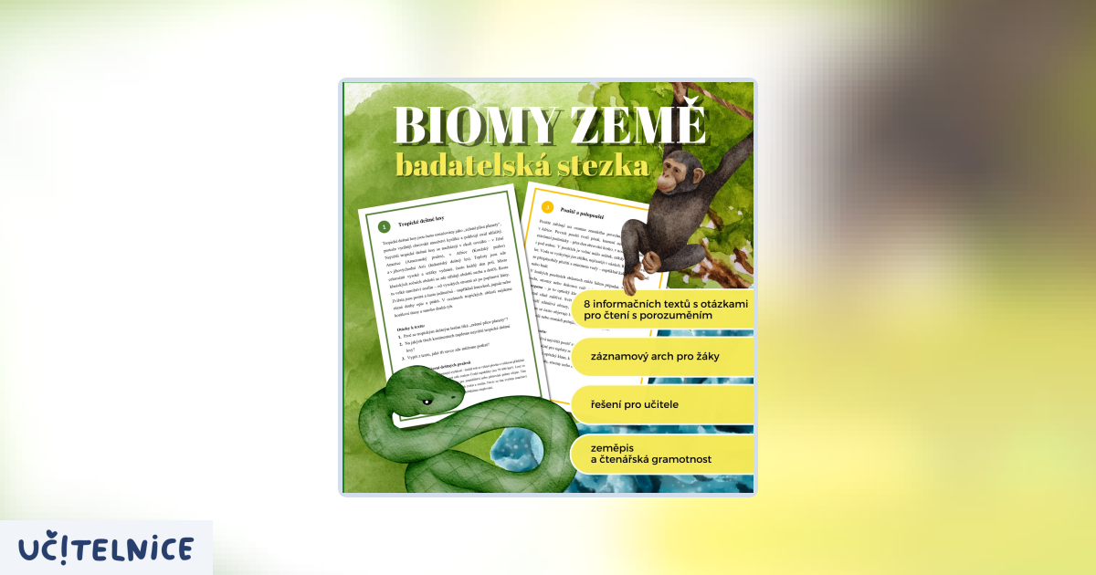 Biomy Země (šířkové pásy) - badatelská stezka | Učitelnice