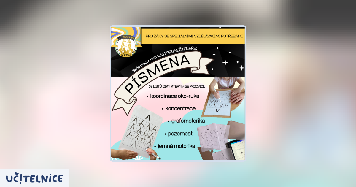 PÍSMENA – koordinace oko-ruka | Učitelnice
