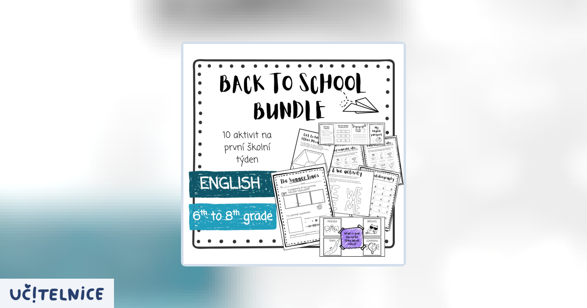 Back to School Bundle for English lessons | Učitelnice
