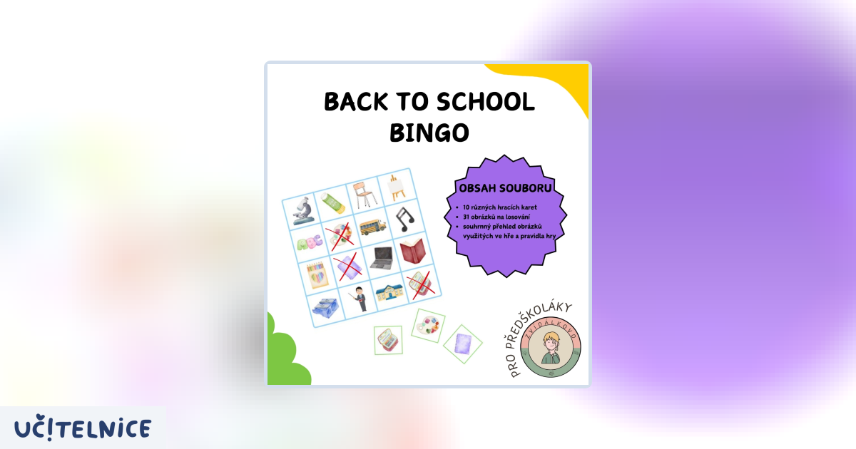 BACK TO SCHOOL - BINGO | Učitelnice
