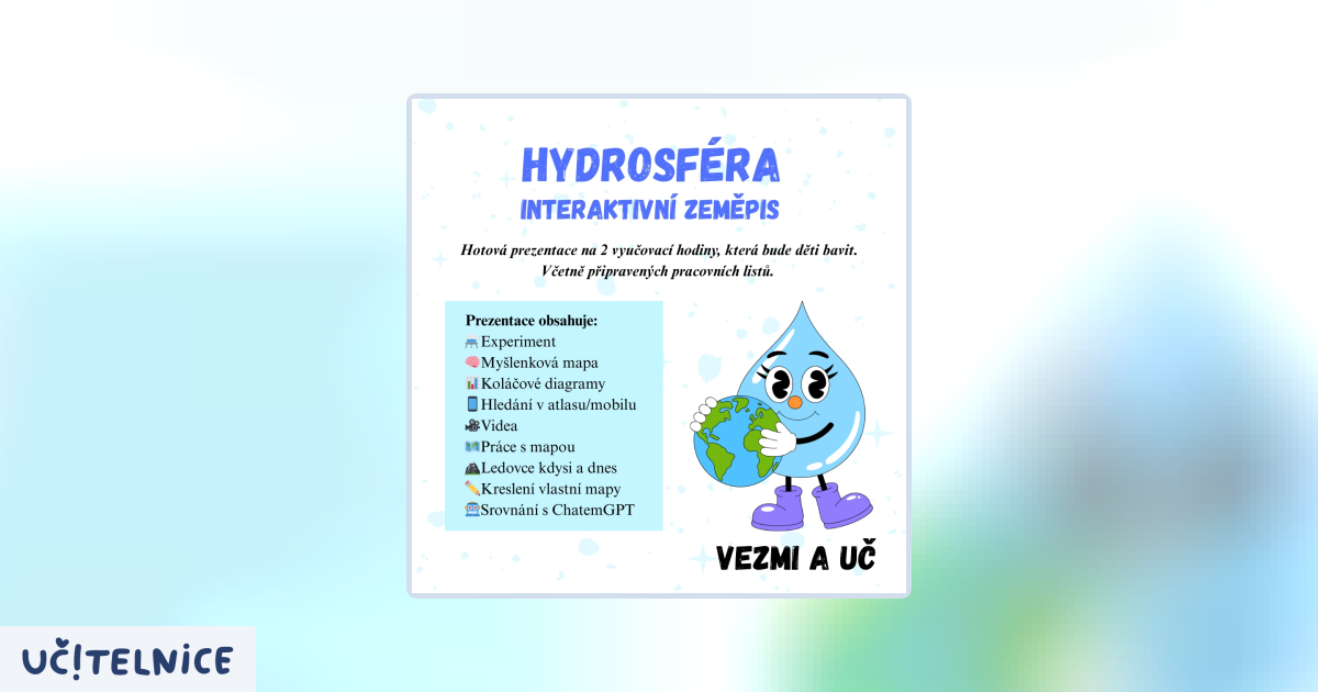 Hydrosféra - interaktivní prezentace | Učitelnice