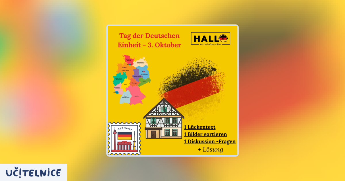 Lückentext_Der Tag der Deutschen Einheit | Učitelnice