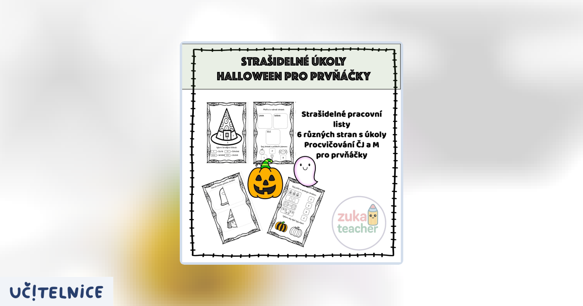 Strašidelné úkoly pro prvňáčky - Halloween | Učitelnice