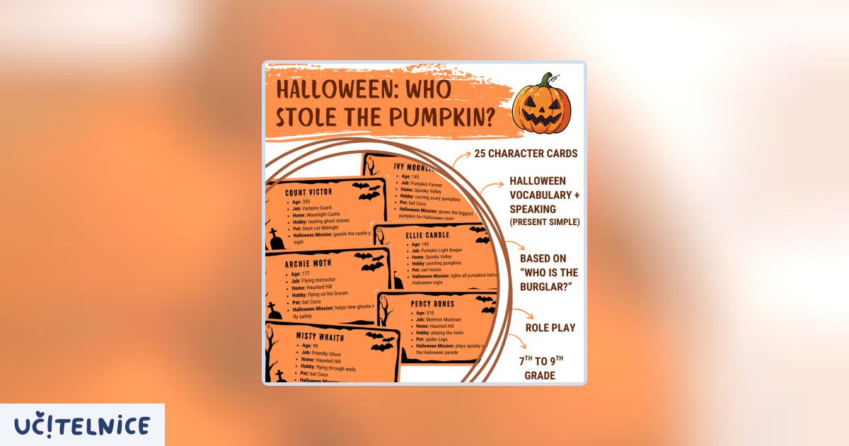 Halloween: Who stole the pumpkin? | Učitelnice
