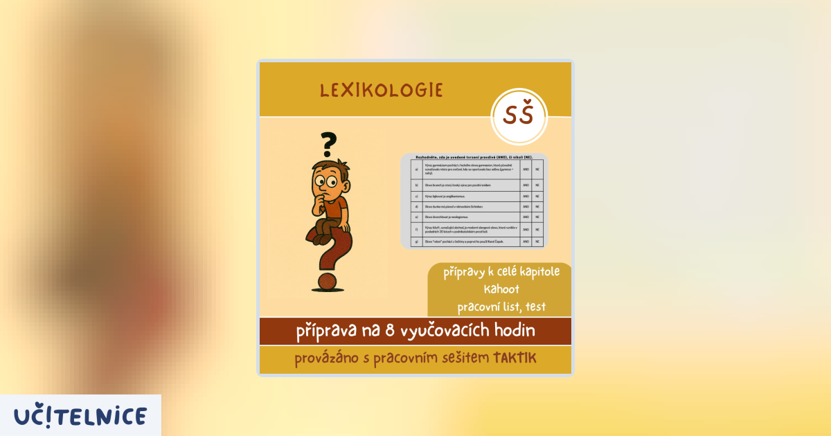 Lexikologie | Učitelnice