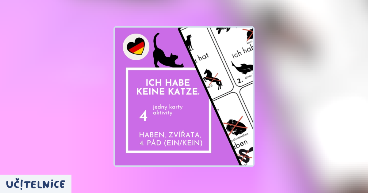 Ich habe keine Katze. HABEN, AKKUSATIV, EIN/KEIN, TIERE | Učitelnice
