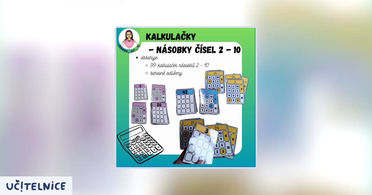 M - Kalkulačky - násobky 2 - 10 | Učitelnice