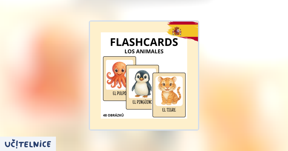 Los animales - flashcards | Učitelnice