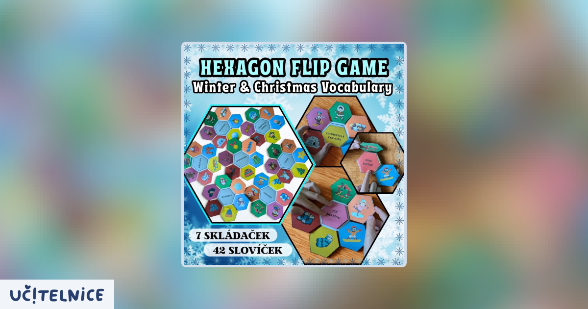 HEXAGON FLIP GAME - Winter & Christmas Vocabulary | Učitelnice