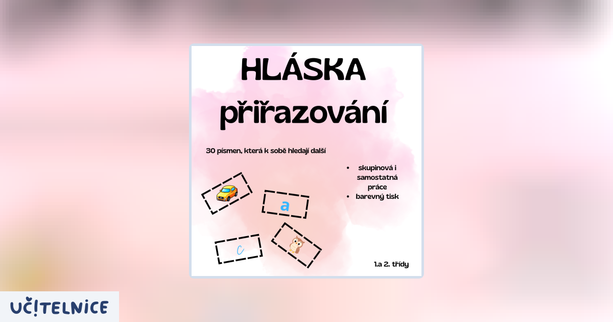 Hláska - přiřazování | Učitelnice