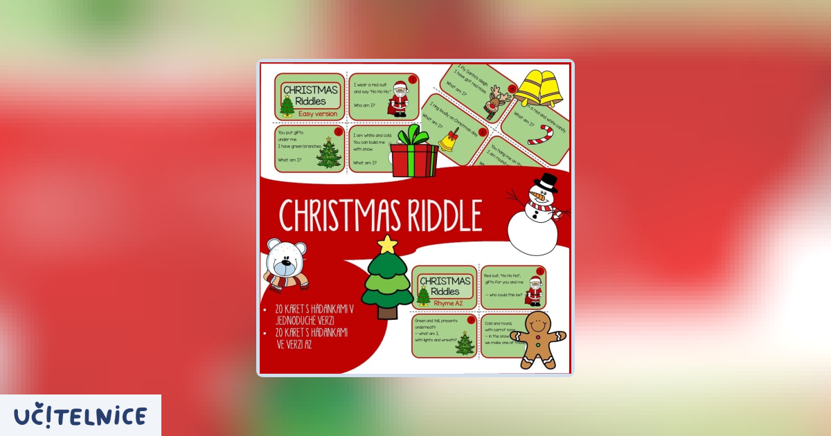 Christmas RIDDLES | Učitelnice