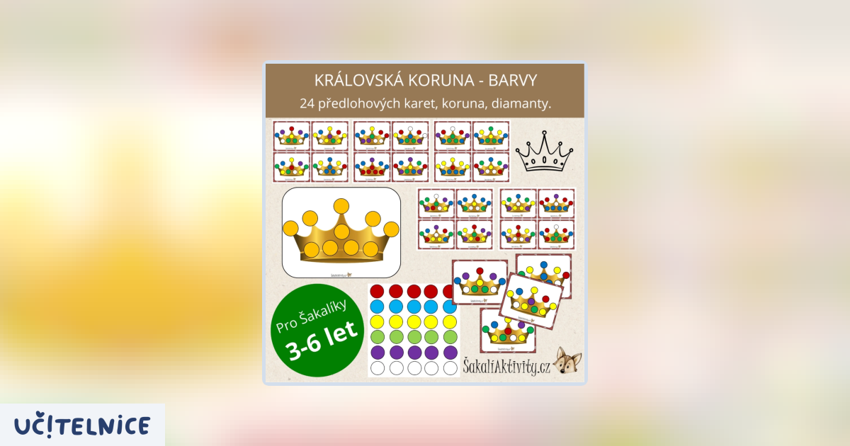 KRÁLOVSKÁ KORUNA - barvy | Učitelnice