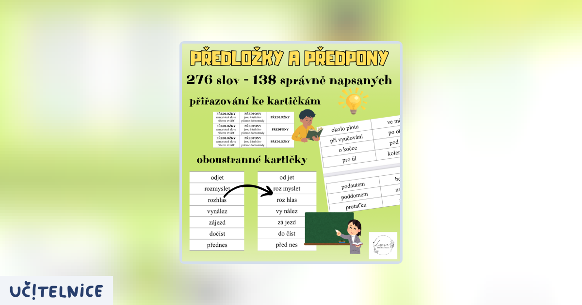 PŘEDLOŽKY a PŘEDPONY | Učitelnice