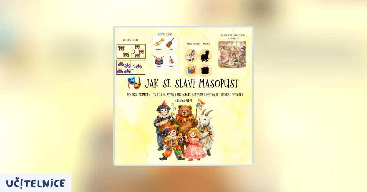 🎭 Jak se slaví masopust | Učitelnice