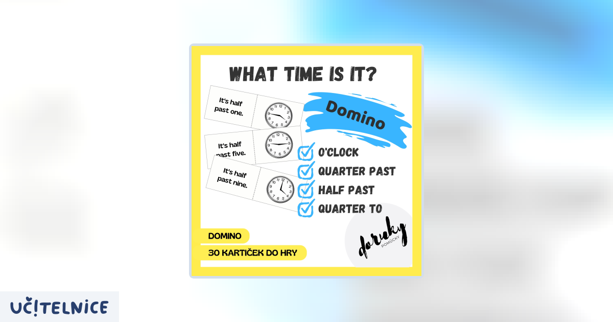 What time is it - Domino (o'clock, quarter past, half past, quarter to ...