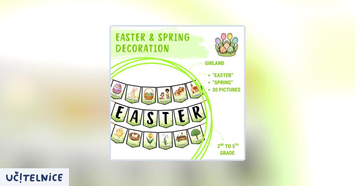 Easter & Spring decoration: girlanda | Učitelnice