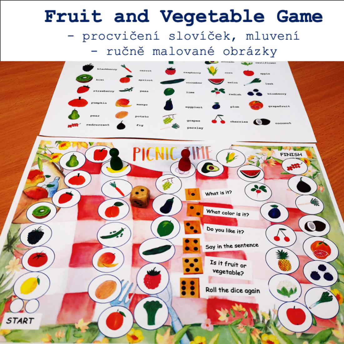 Fruit and Vegetable Game | Učitelnice