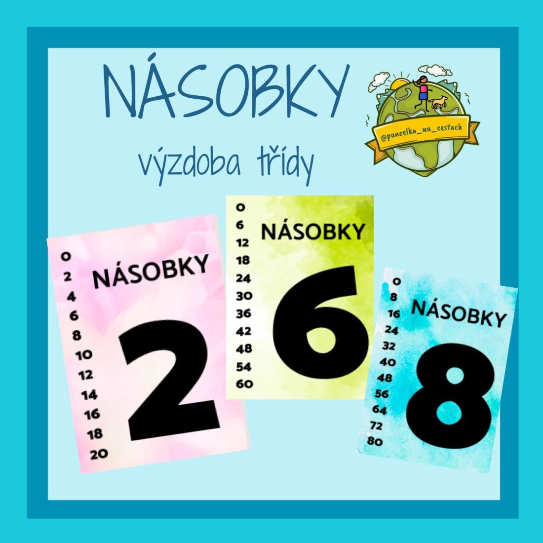 Násobky - výzdoba třídy a pomůcka pro děti | Učitelnice